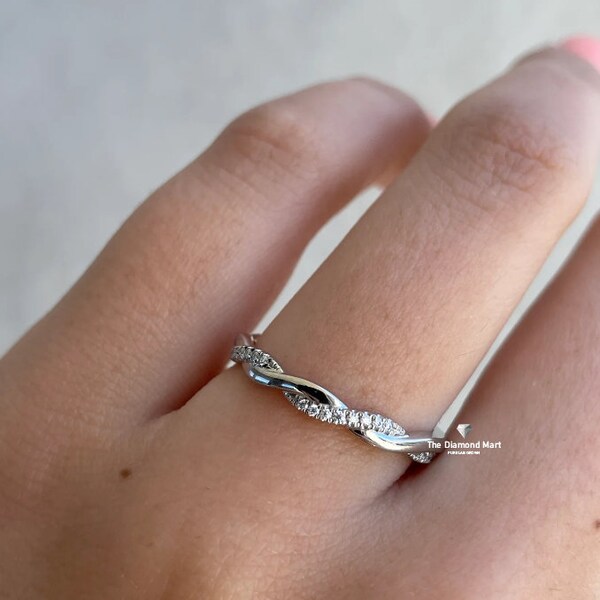 Twisted Wedding Band Women - Etsy