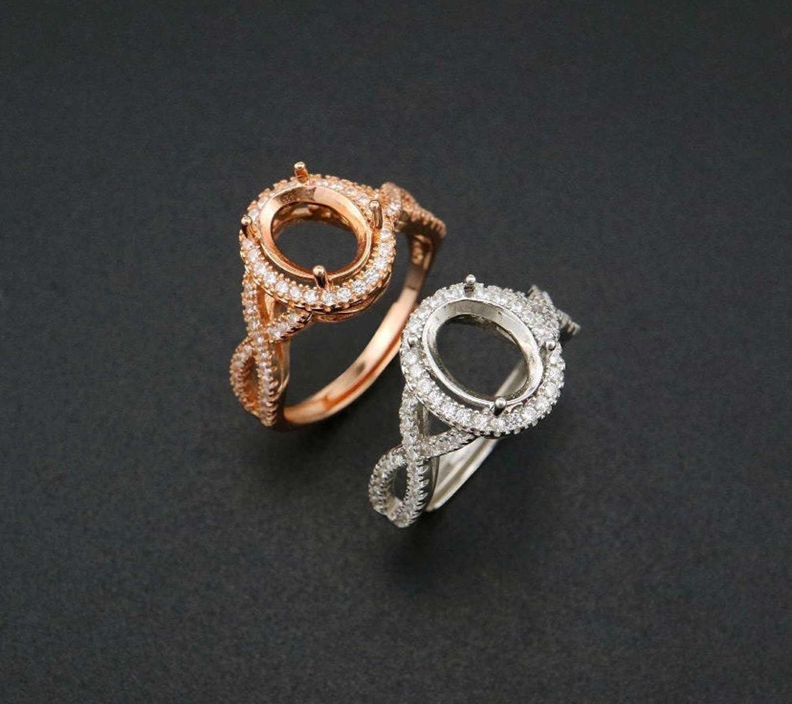 Infinity Oval Keepsake Ring 7x9mm - Etsy