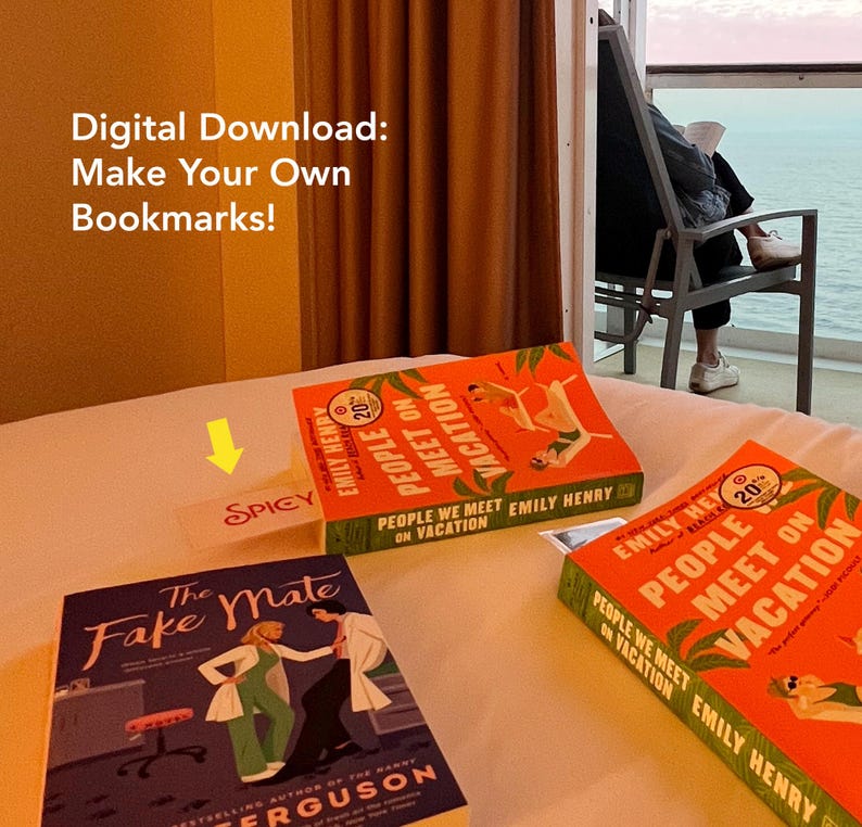Printable Bookmark Set, Romance, Rom-com, Romantasy, Fantasy and ...