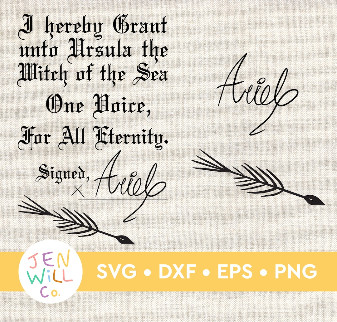 Mermaid Contract Svg Mermaid Signature Mermaid Clipart - Etsy UK