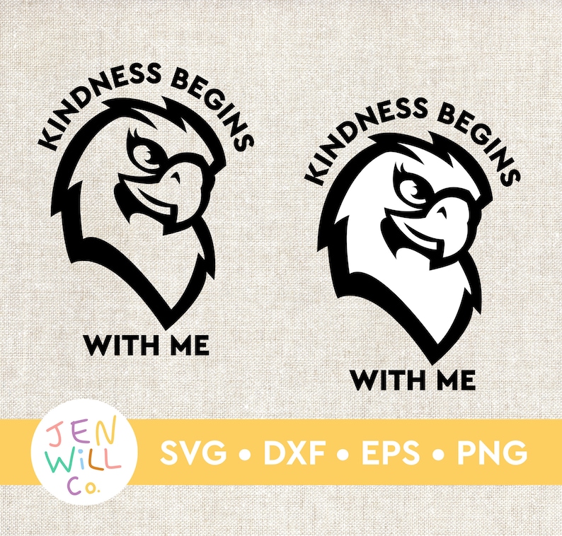Kindness Begins With Me Svg, Hawk Svg, Cute Hawk Mascot Svg, Kindness ...