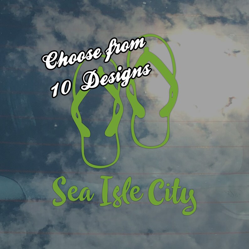 Sea Isle City Beach Town Vinyl Decal Sticker Choose From 10 - Etsy