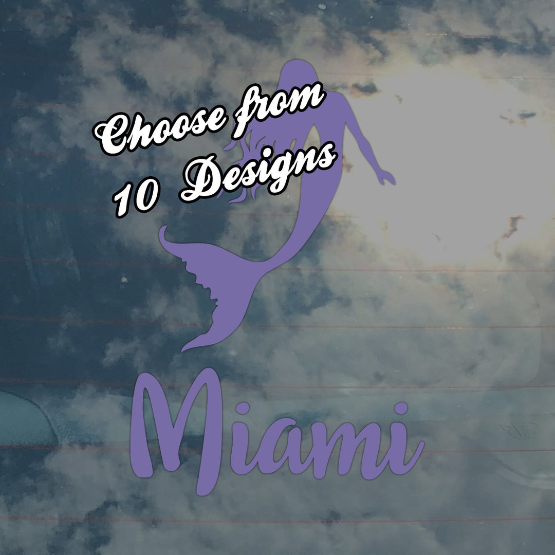 Miami Beach Town Vinyl Decal Sticker Choose From 10 Designs - Etsy