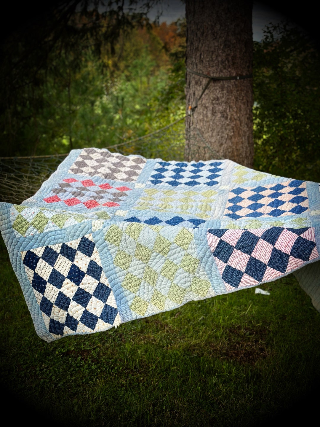 Vintage Quilt Chicago Pavement Floursack / Cotton - Etsy
