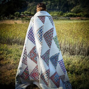 Vintage Quilt ~ Patchwork Flour Sack Sugar Loaf, Pyramid Pattern 1930s ...