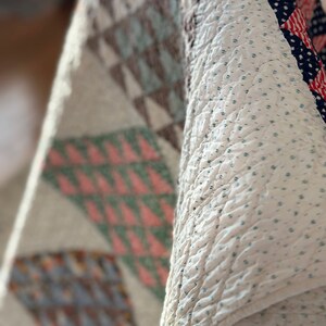 Vintage Quilt ~ Patchwork Flour Sack Sugar Loaf, Pyramid Pattern 1930s ...