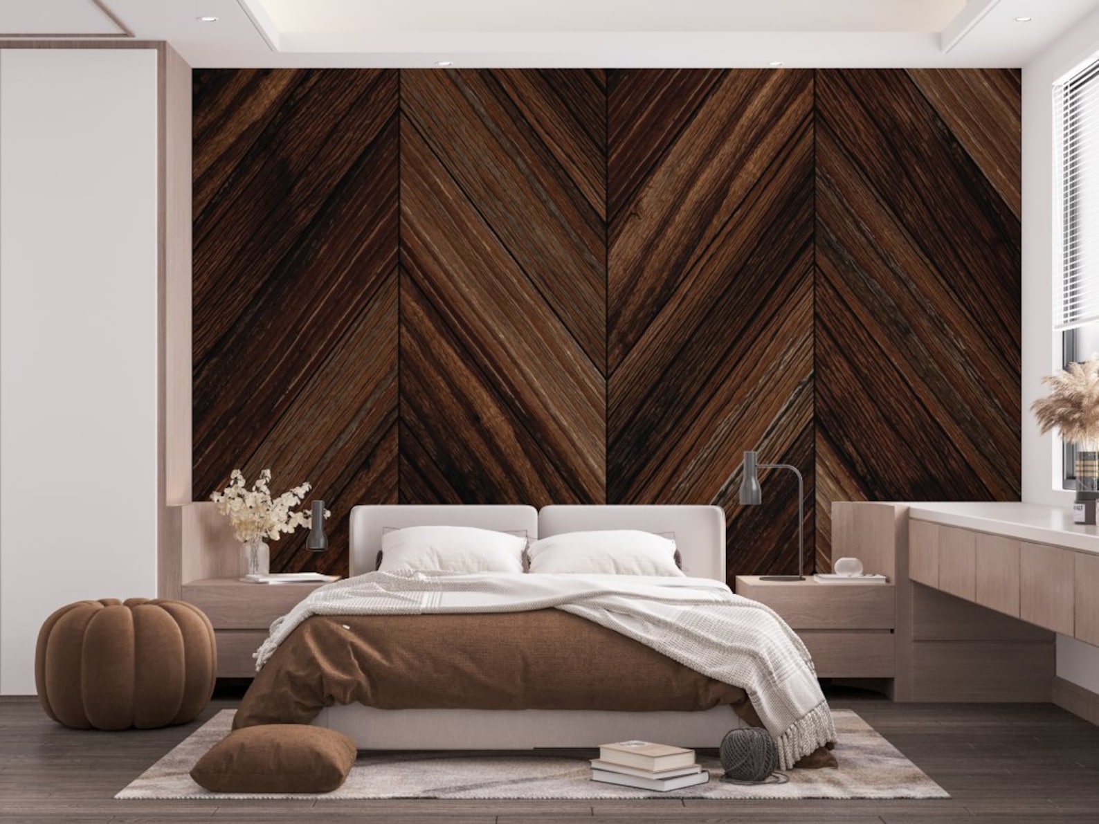Dark Pattern Wood Texture Wallpaper Peel and Stick Wallpaper Self ...