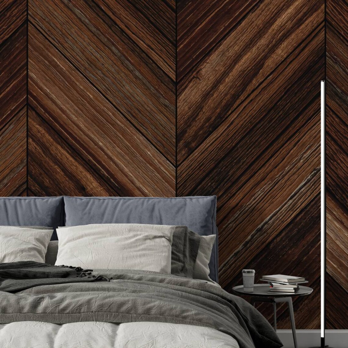 Dark Pattern Wood Texture Wallpaper Peel and Stick Wallpaper Self ...