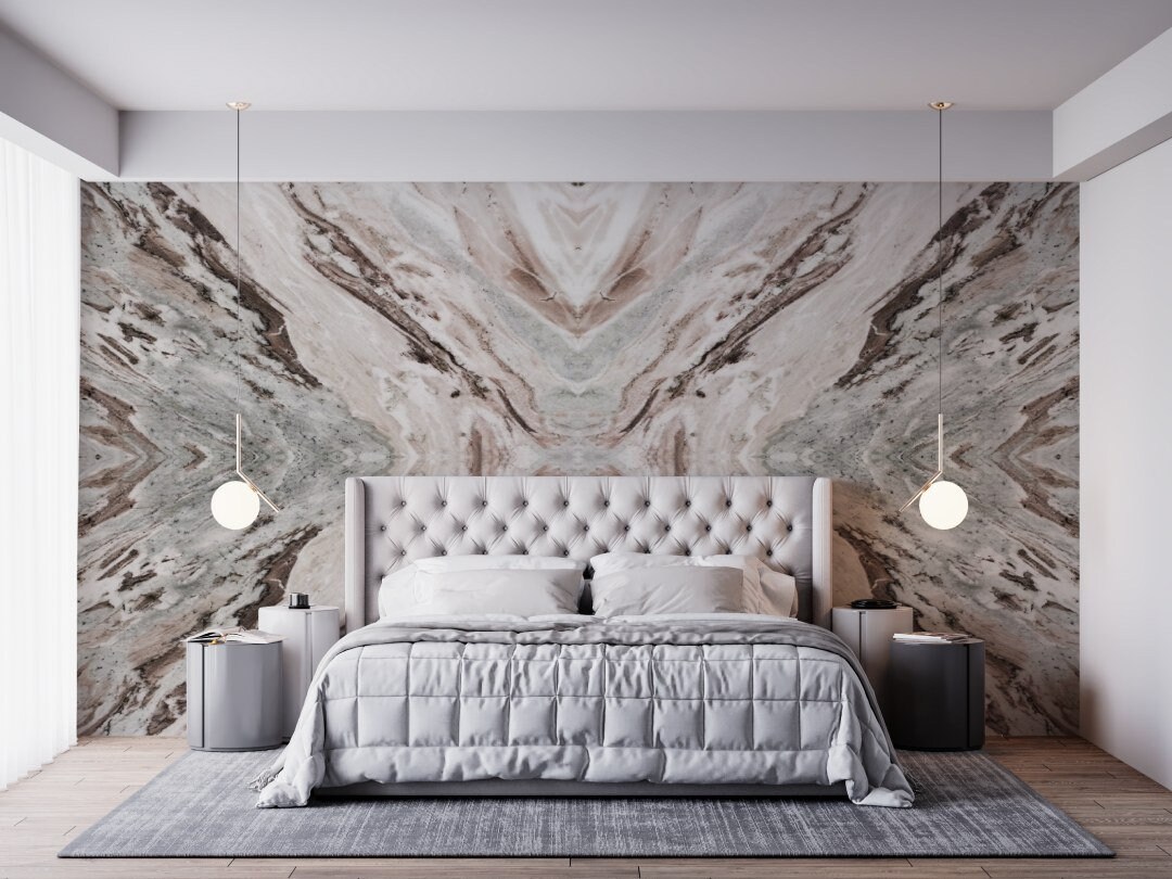 Patterned Marble TV Background Marble Wallpaper Peel and Stick ...