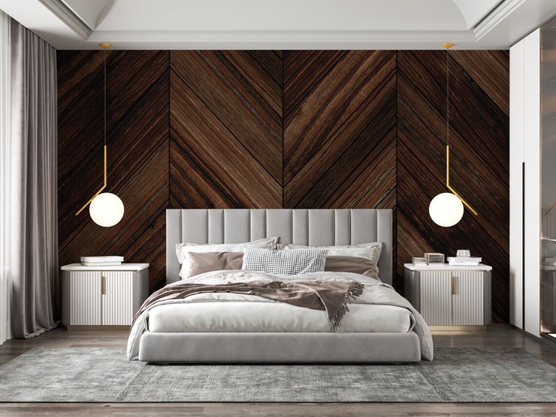 Dark Pattern Wood Texture Wallpaper Peel and Stick Wallpaper Self ...