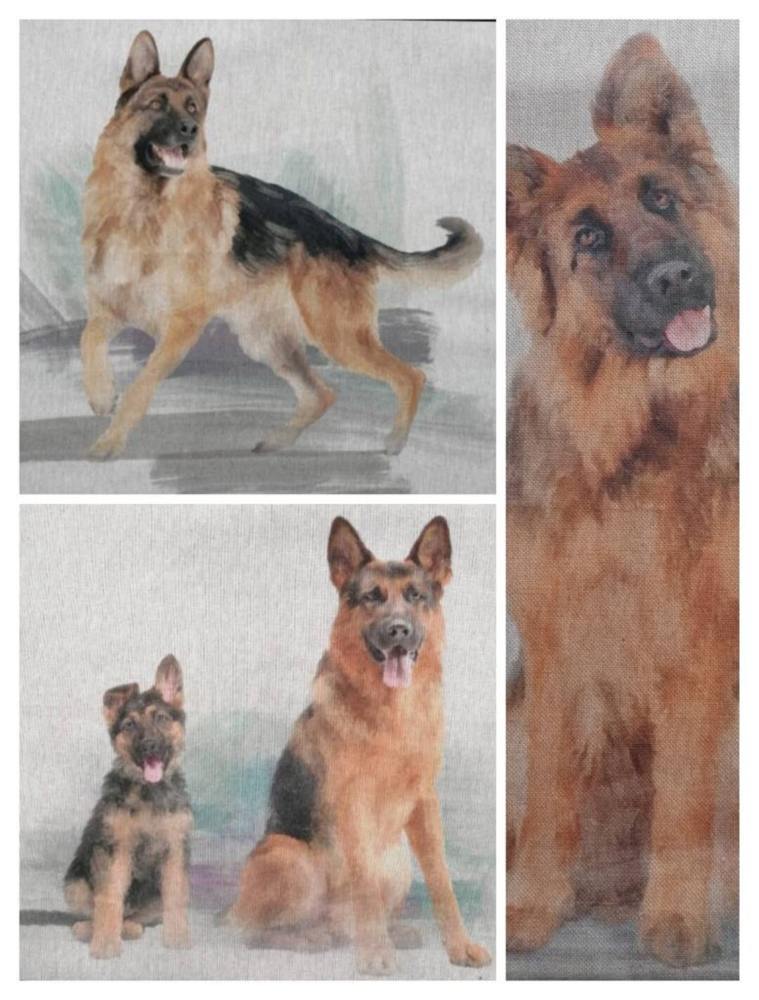 German Shepherd Alsatian Cushion German Shepherd and Puppy Cushion Dog ...