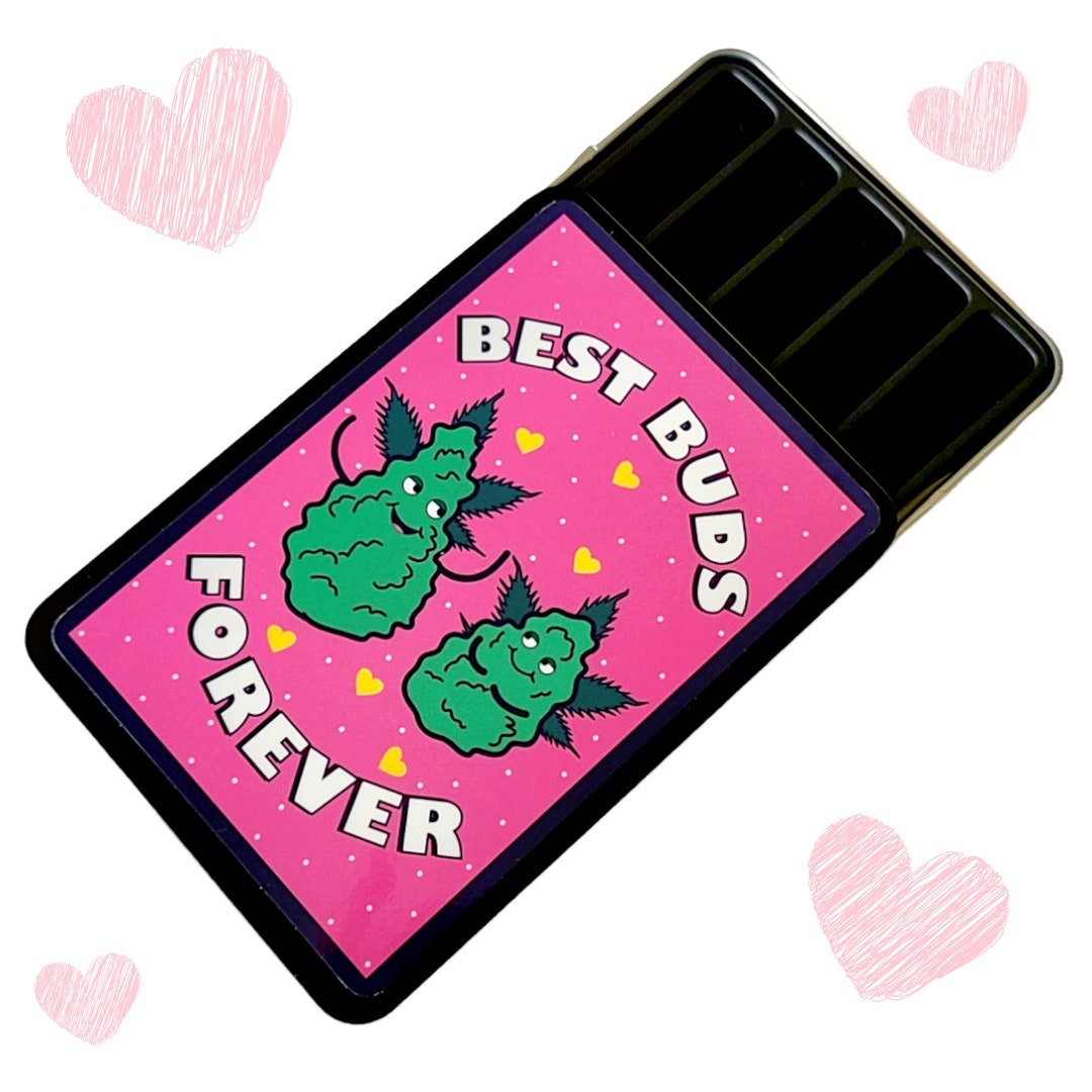 Best Buds Weed Stash Box, Joint Case Holder, Crush Proof Cigarette Case ...