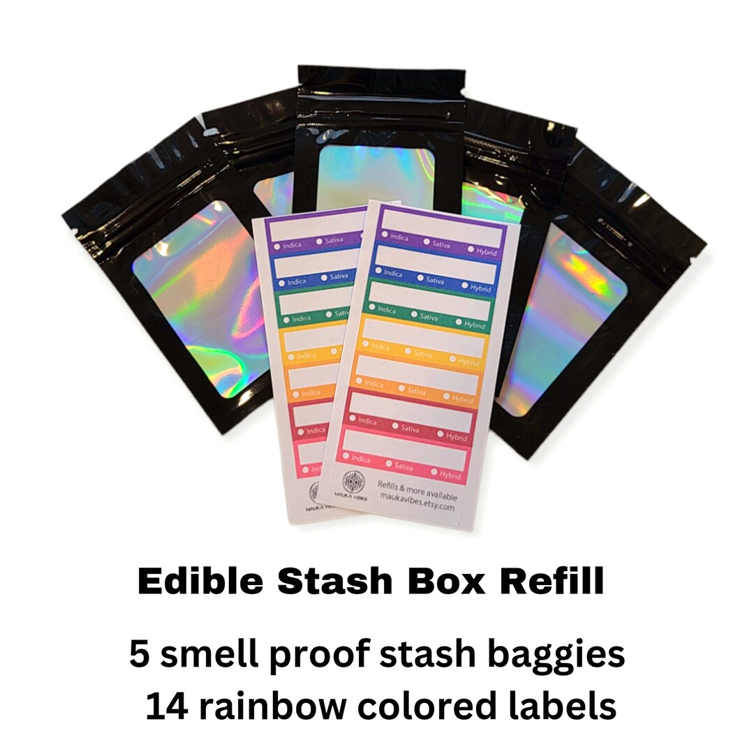 Refills for Edible Stash Box Kits, Edible Organizer Bags and Labels ...