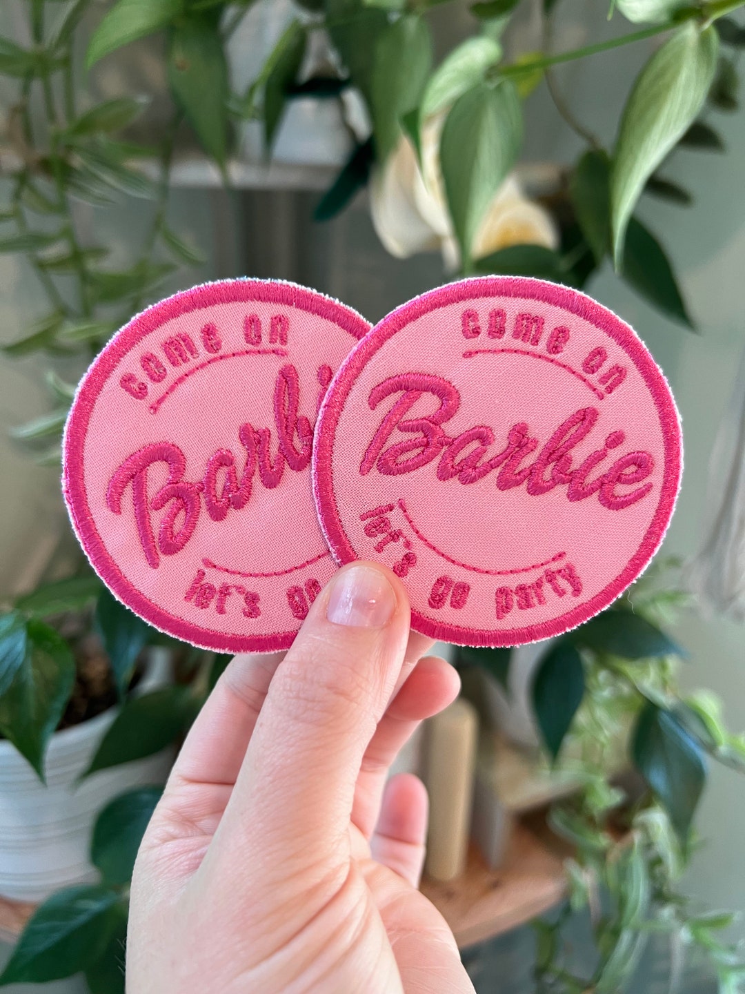 Pink Iron on Patch - Etsy