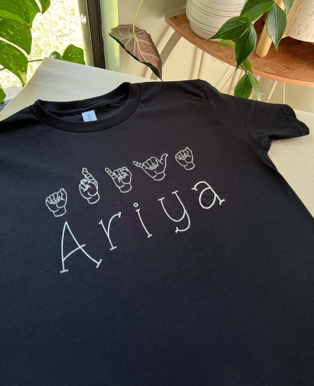 Custom Sign Language Shirt, Custom Name Shirt, Embroidered Sign ...