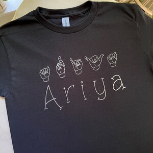 Custom Sign Language Shirt, Custom Name Shirt, Embroidered Sign ...