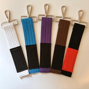 Custom Jui Jitsu Keychain, Custom BJJ Belt Keychain, Jiujitsu Belt Key ...