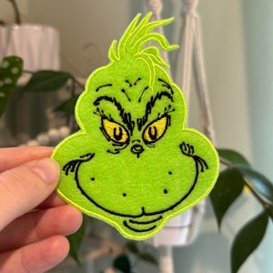Grinch Embroidery File, Grinch Face Machine Embroidery Design, Instant ...