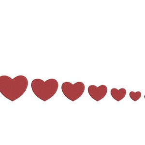 Tiny Heart Embroidery Design - 9 Sizes - Small Heart Fill Stitch ...