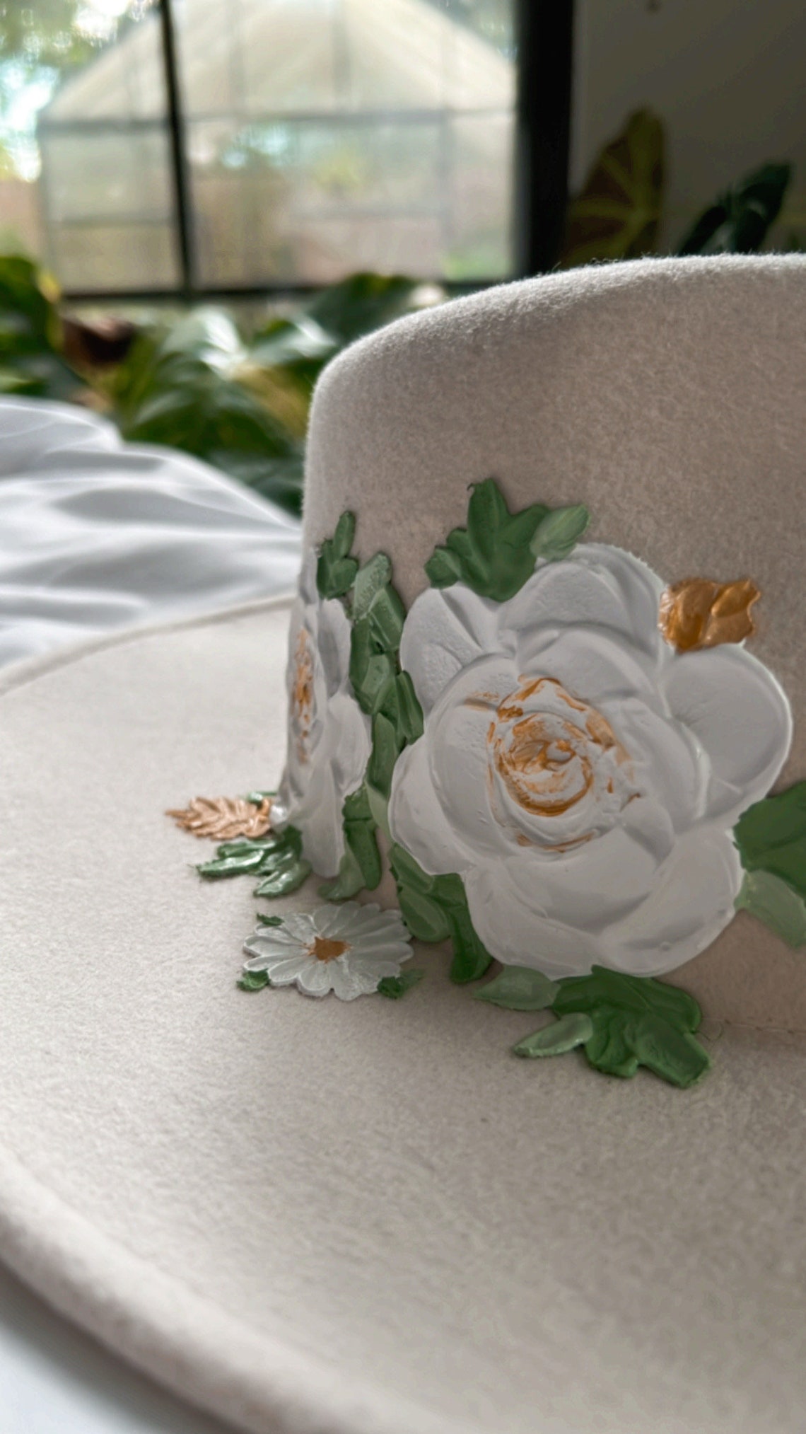 Hand Painted Fedora Fedora for Women White Fedora - Etsy