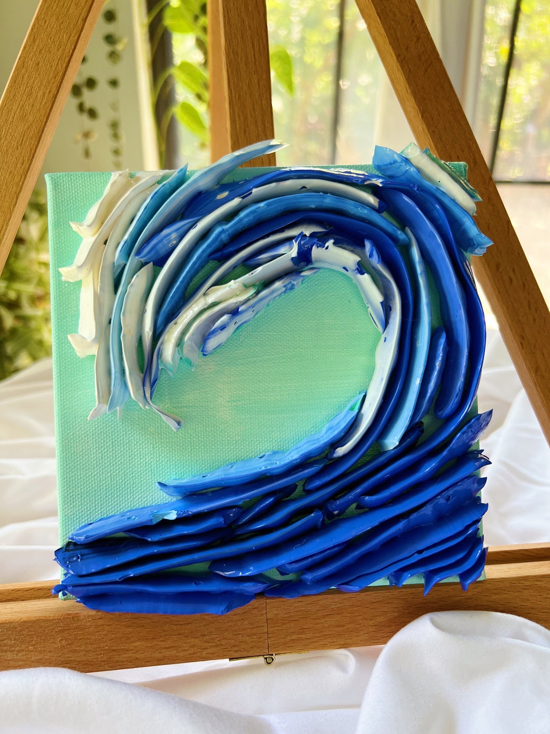 3D Wave Painting, 3d Acrylic, Texture Wave Painting, Textured Painting ...