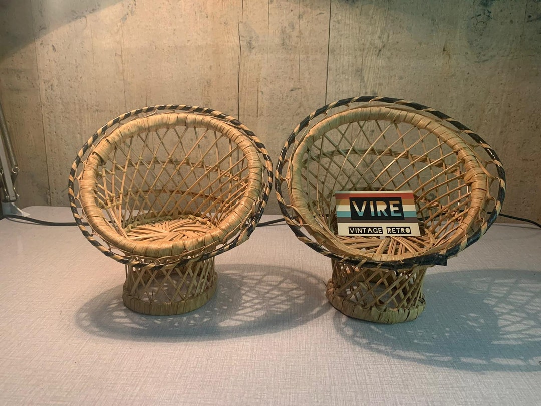 2 70s Vintage Puppet Chairs / Plant Holders Seventies Mid - Etsy