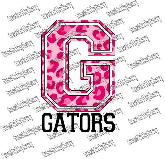 G Gators Pink Leopard Digital Design PNG FILE ONLY - Etsy