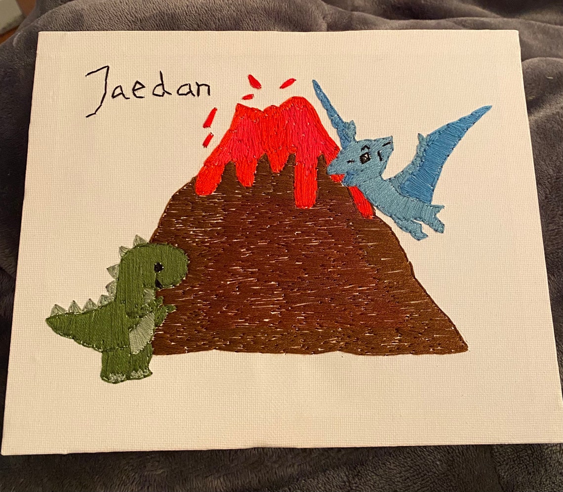 Embroidered Canvas - Etsy