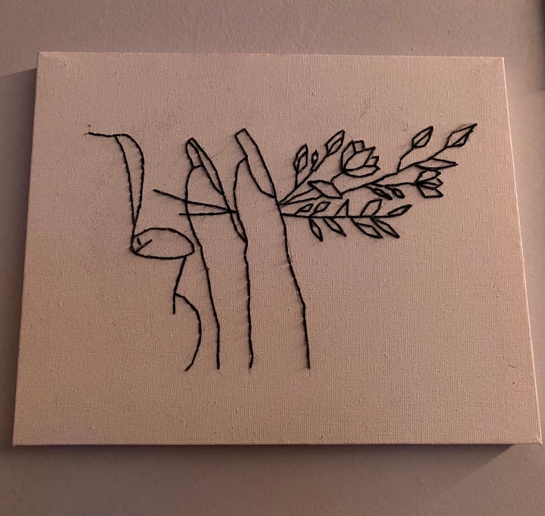 Embroidered Canvas - Etsy