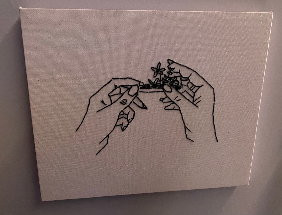 Embroidered Canvas - Etsy