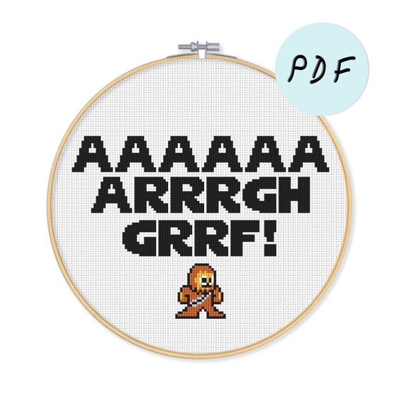 Chewbacca's Growl PDF Easy Cross-stitch Xstitch - Etsy