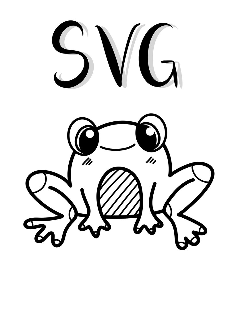 Cute Frog Svg Clipart and Png for Your Own Designs or Commercial Use - Etsy