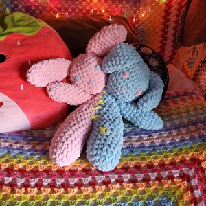 Custom Jumbo 2 Headed Crochet Plushie Toy Handmade Clown Pastel Pink ...