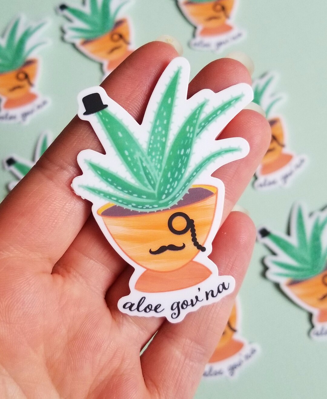 Aloe Gov'na Sticker, Plant Sticker, Aloe Vera Sticker, Succulent Art - Etsy