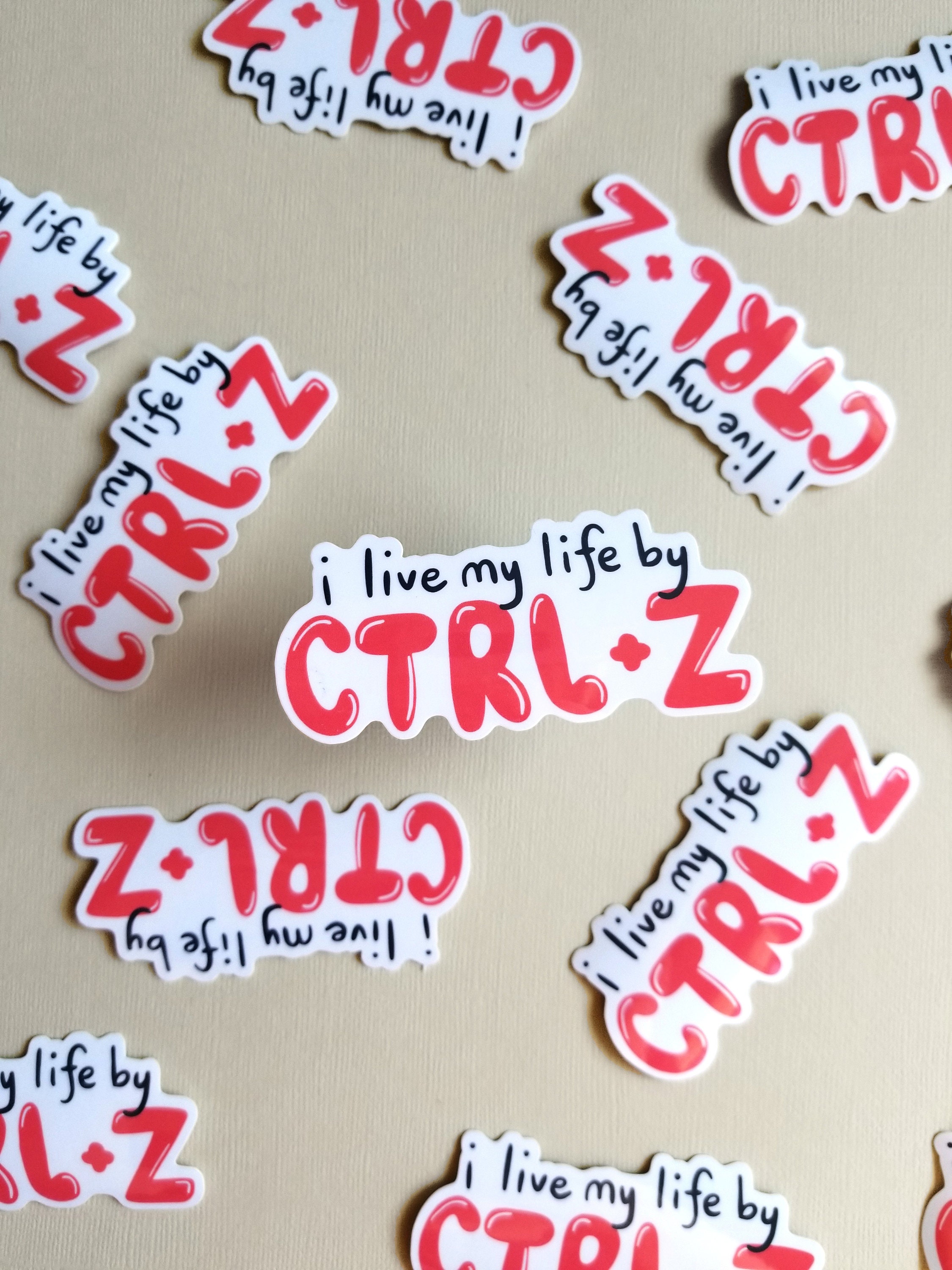 CTRL Z Sticker, Control Z Sticker, Undo Sticker, Sarcastic Sticker ...