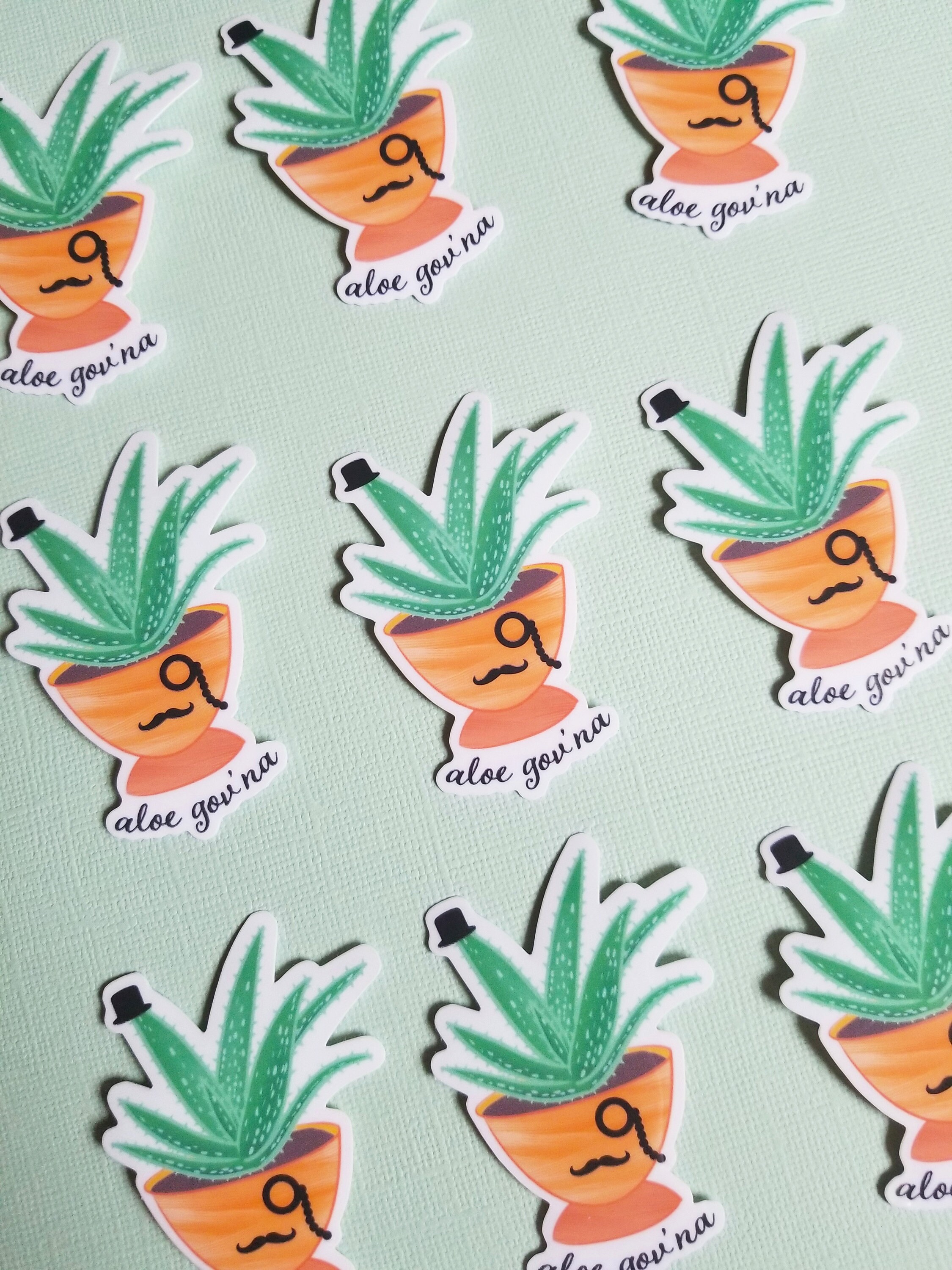 Aloe Gov'na Sticker, Plant Sticker, Aloe Vera Sticker, Succulent Art - Etsy