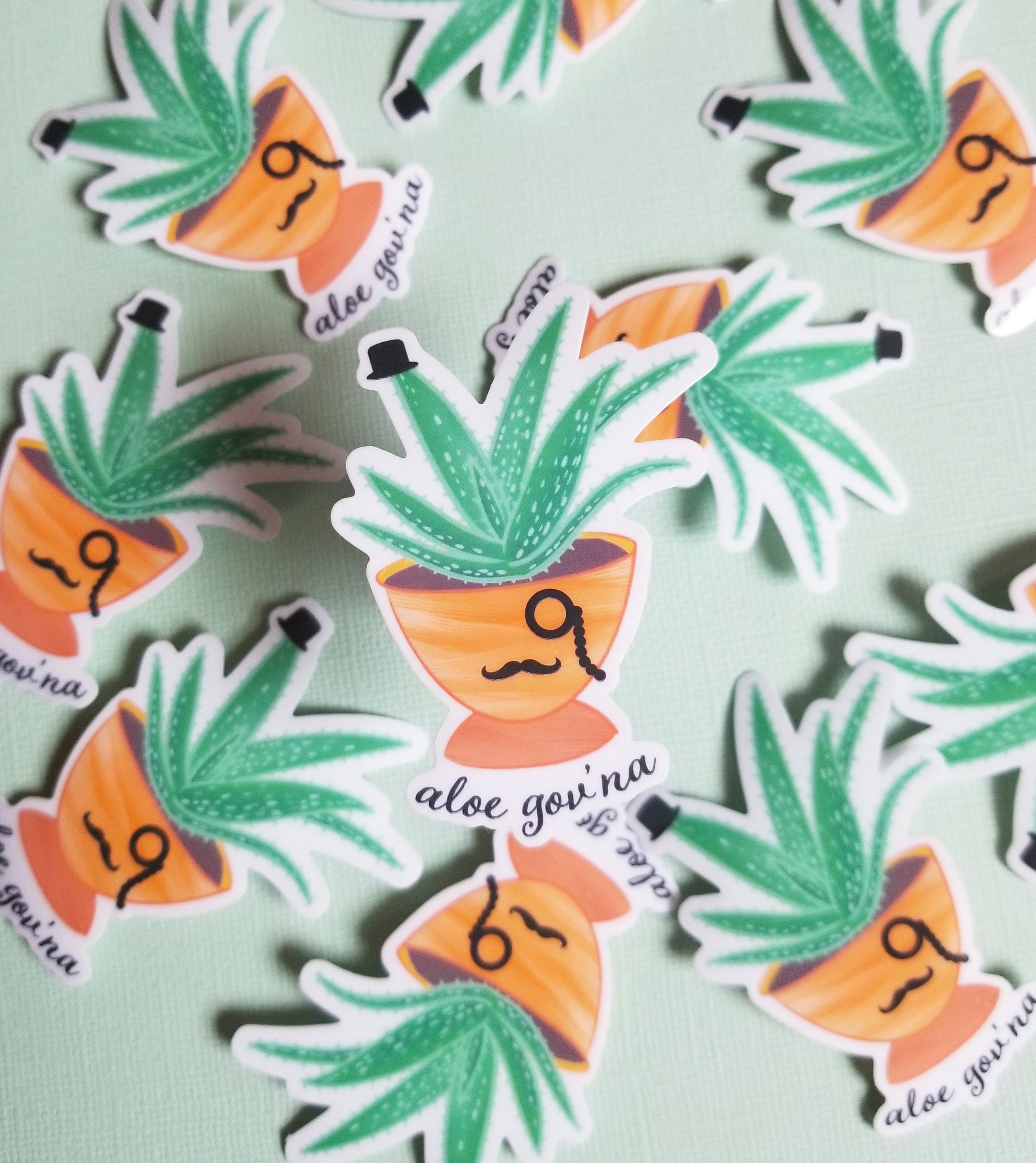 Aloe Gov'na Sticker, Plant Sticker, Aloe Vera Sticker, Succulent Art - Etsy