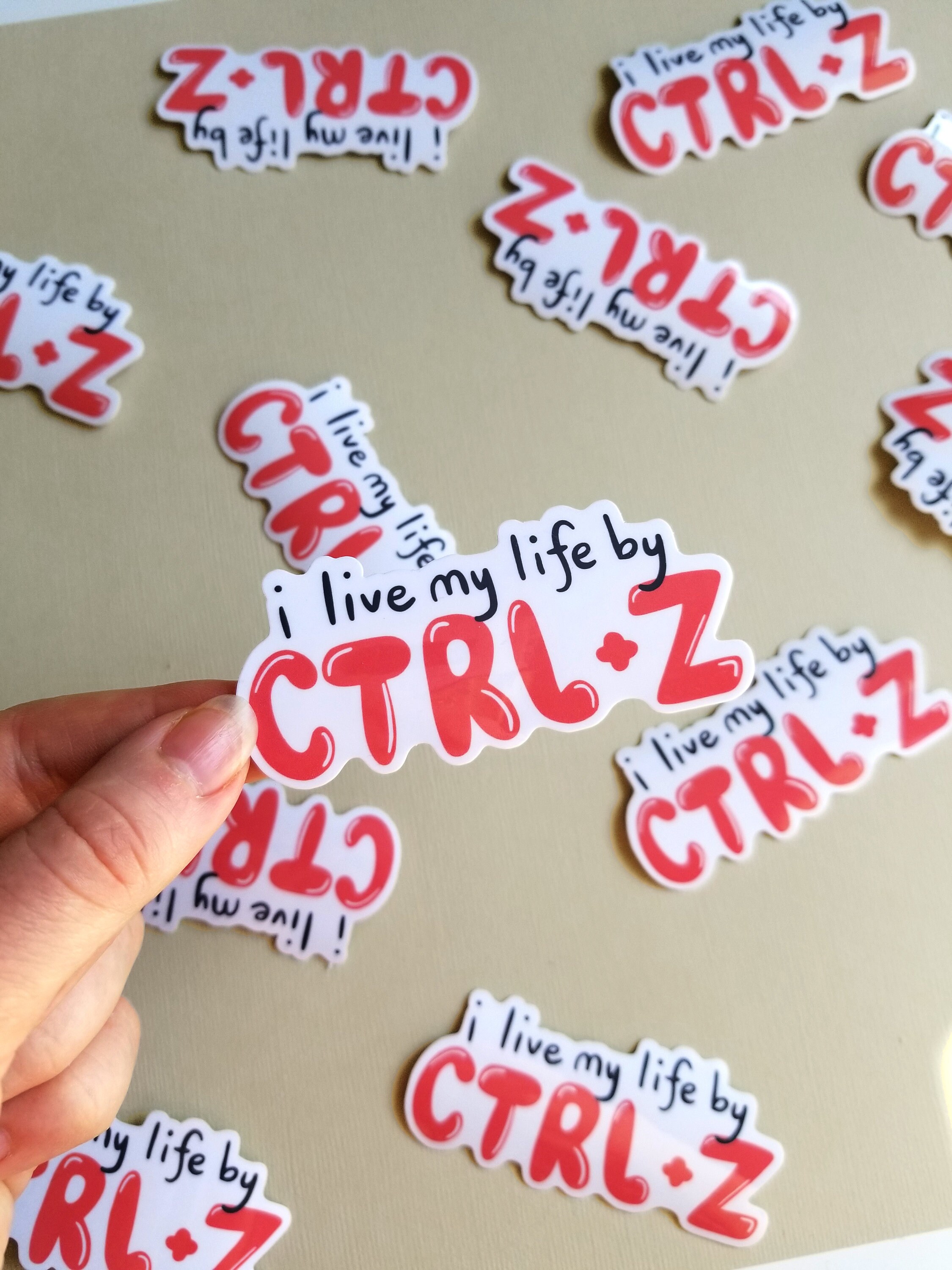 CTRL Z Sticker, Control Z Sticker, Undo Sticker, Sarcastic Sticker ...