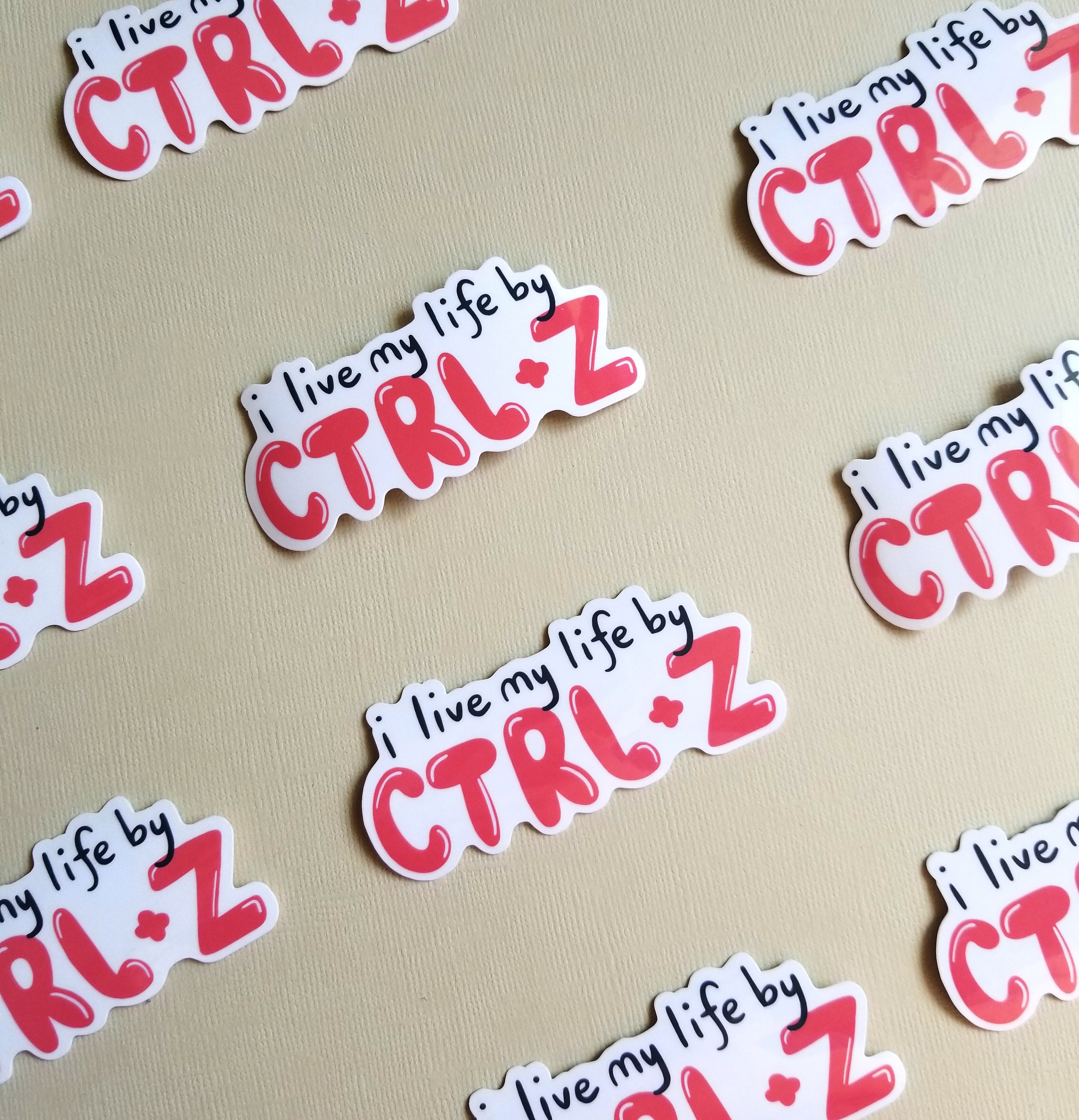 CTRL Z Sticker, Control Z Sticker, Undo Sticker, Sarcastic Sticker ...