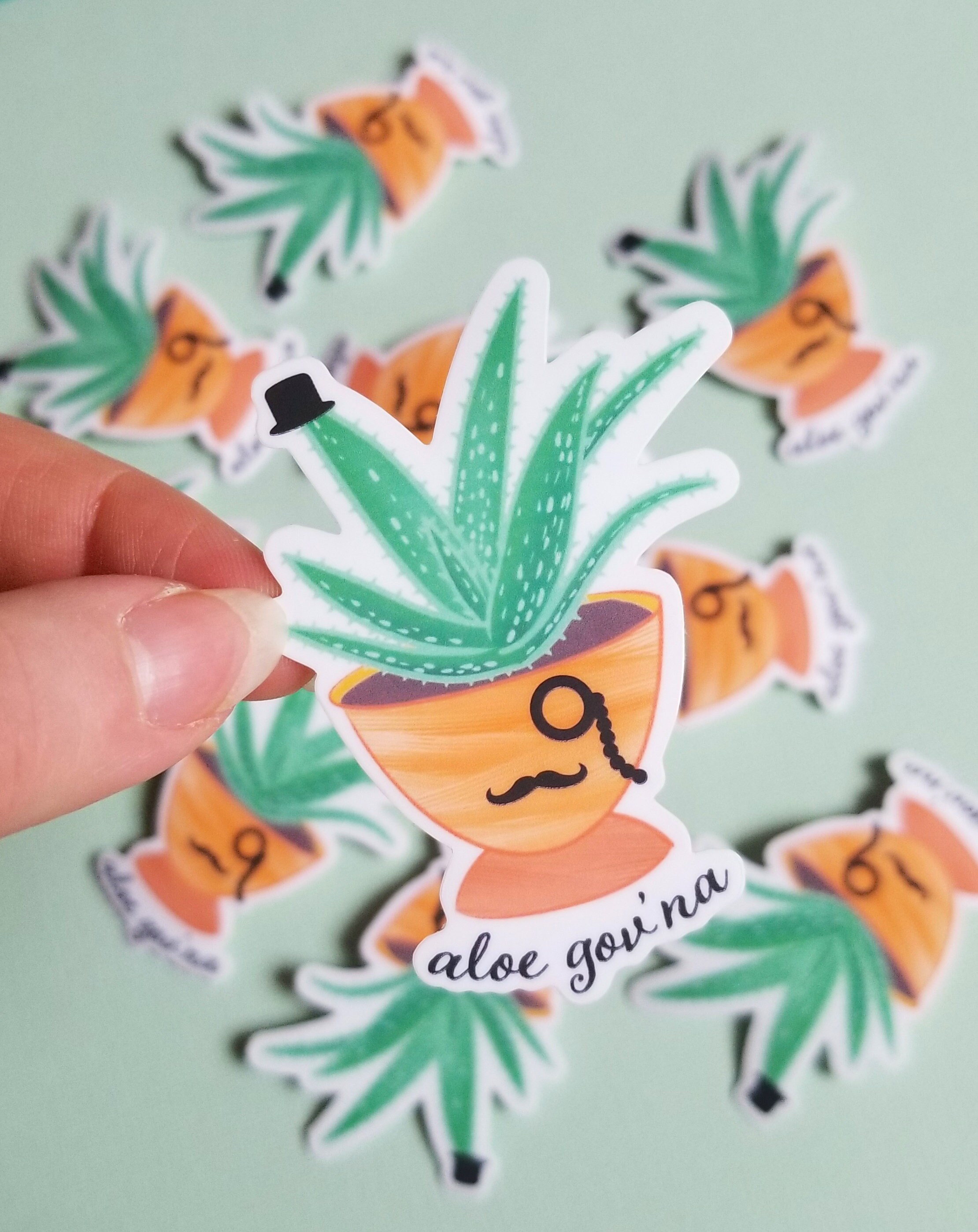 Aloe Gov'na Sticker, Plant Sticker, Aloe Vera Sticker, Succulent Art - Etsy