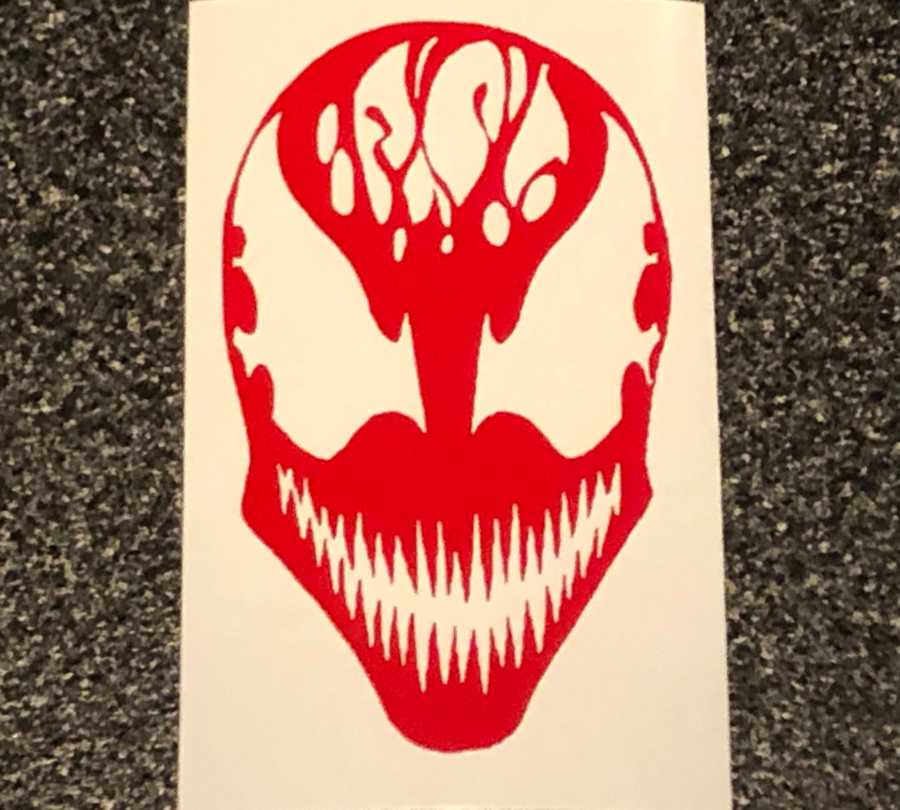 Carnage Face Logo Vinyl Sticker Decal 2 4 6 - Etsy Canada