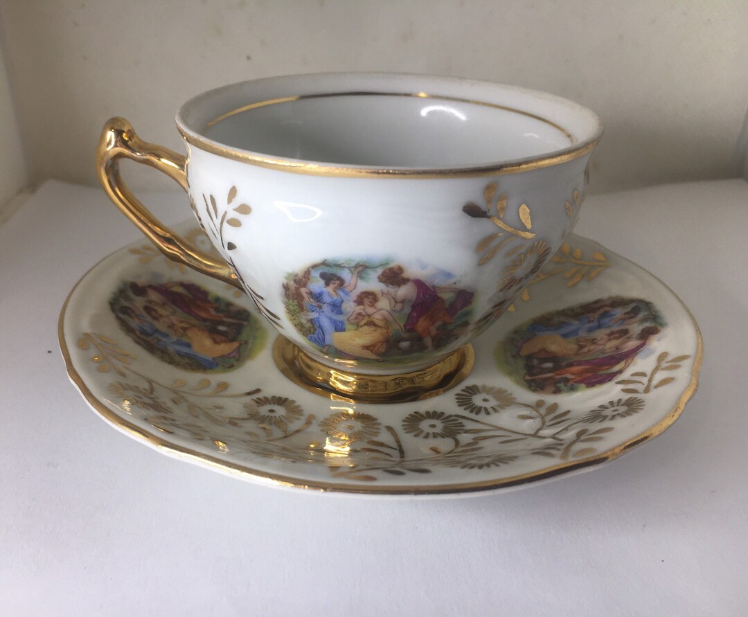 Vintage Bernadotte Porcelain Cup and Saucer Set, Czechoslovakia ...