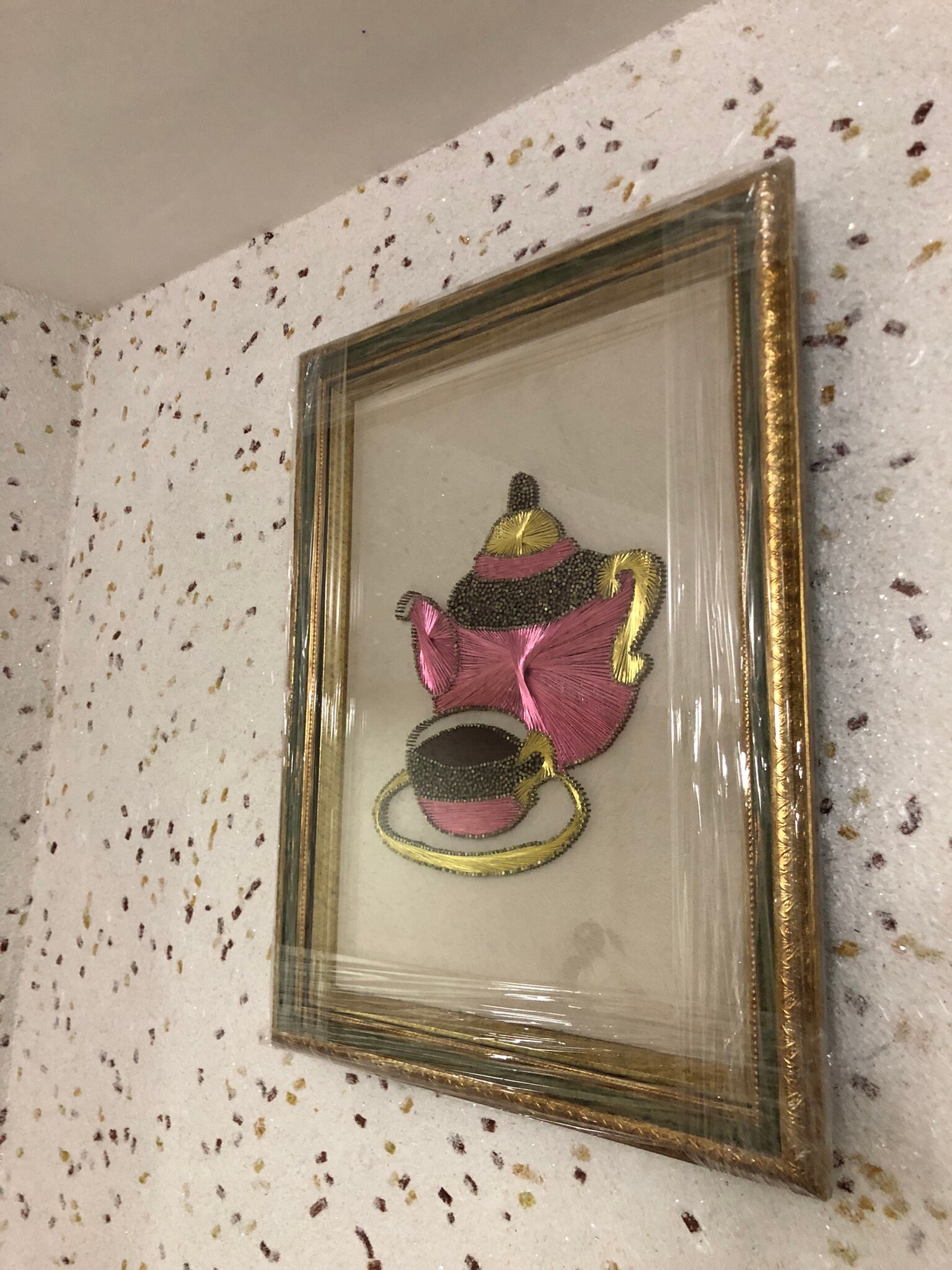 Handmade Teapot String Art: Framed Metal Wire Wall Decor - Etsy