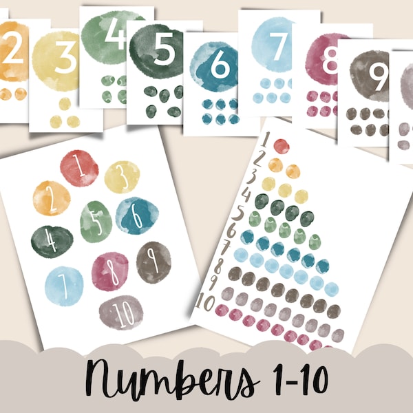 Numbers 1 to 10 - Etsy