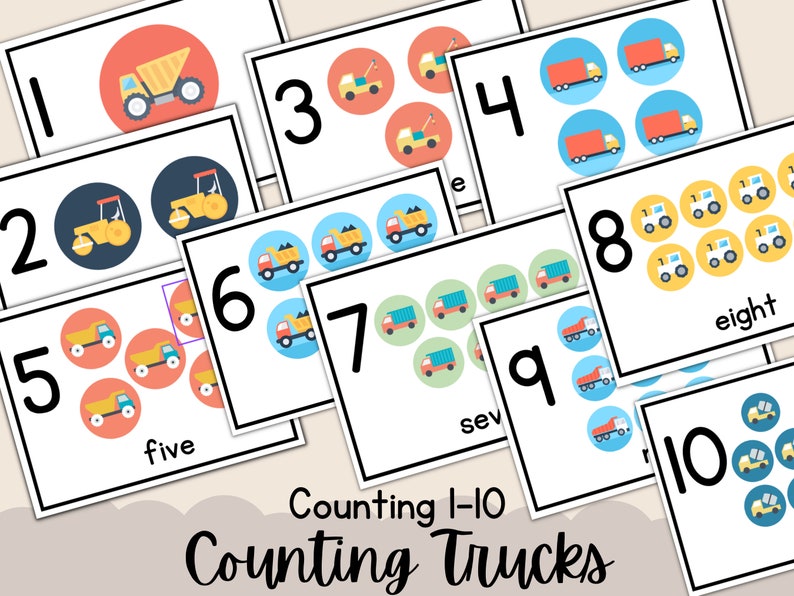Counting Trucks 1-10 - Etsy