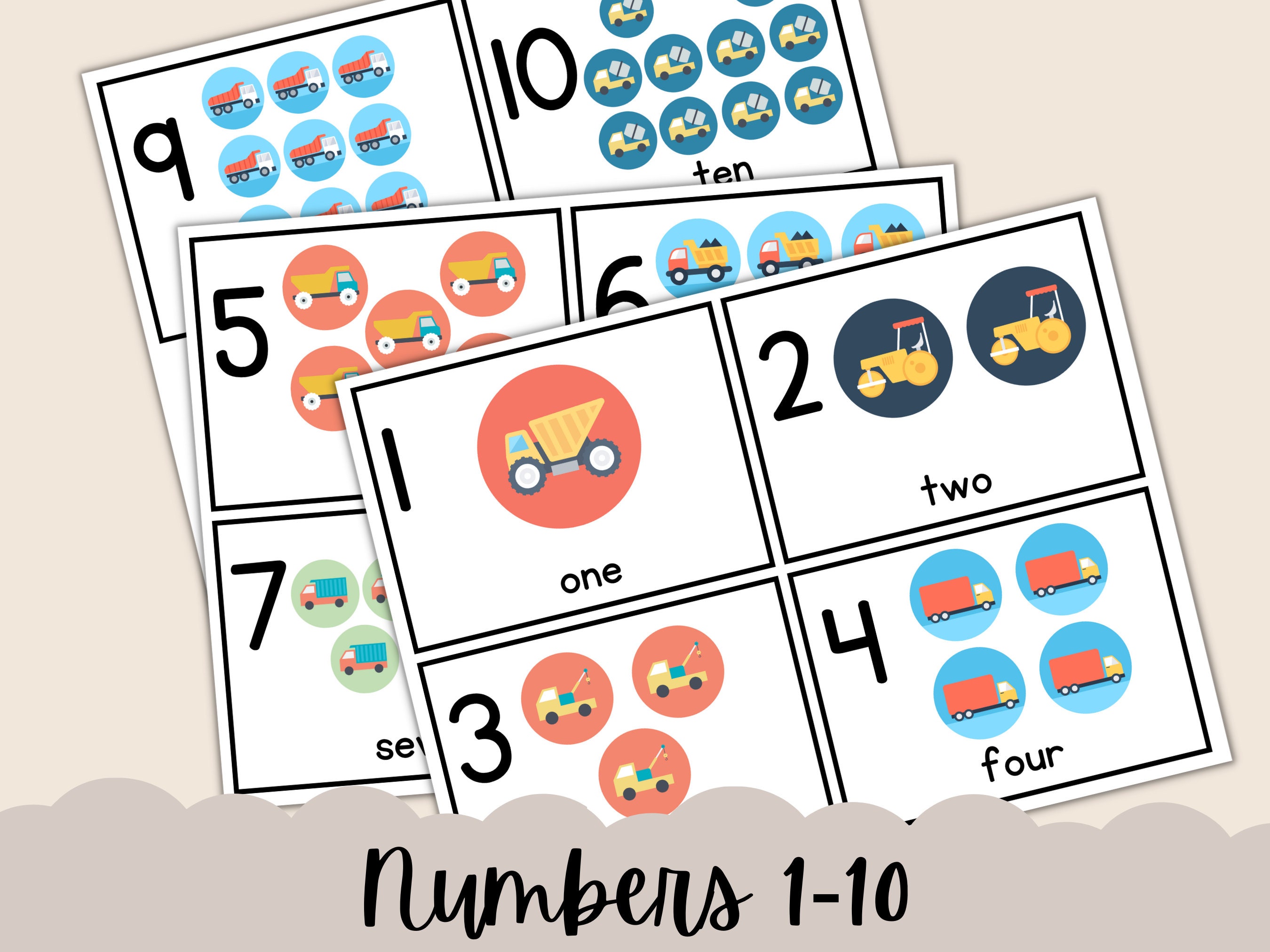 Counting Trucks 1-10 - Etsy