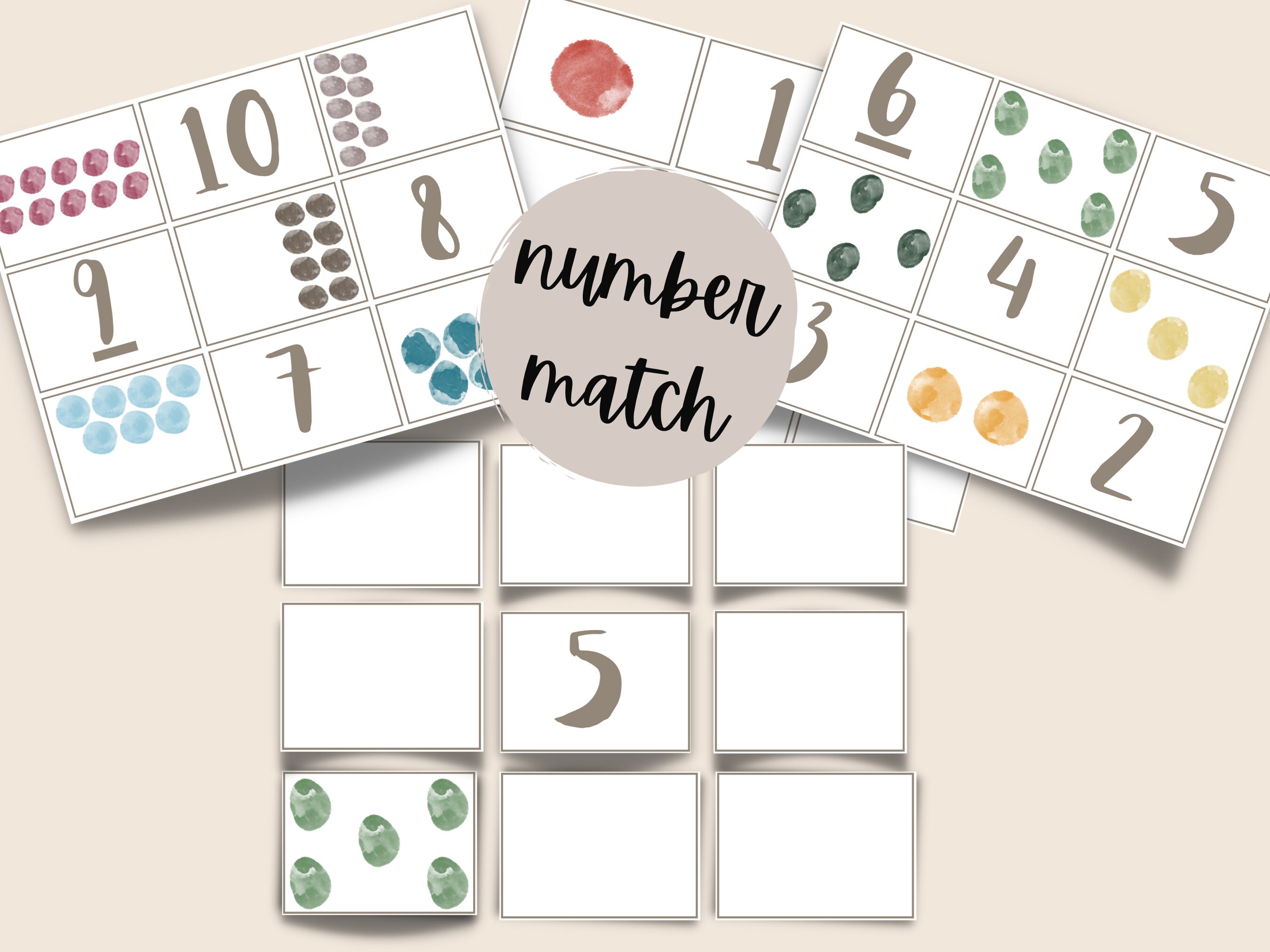 Watercolor Numbers 1-10 Bundle - Etsy