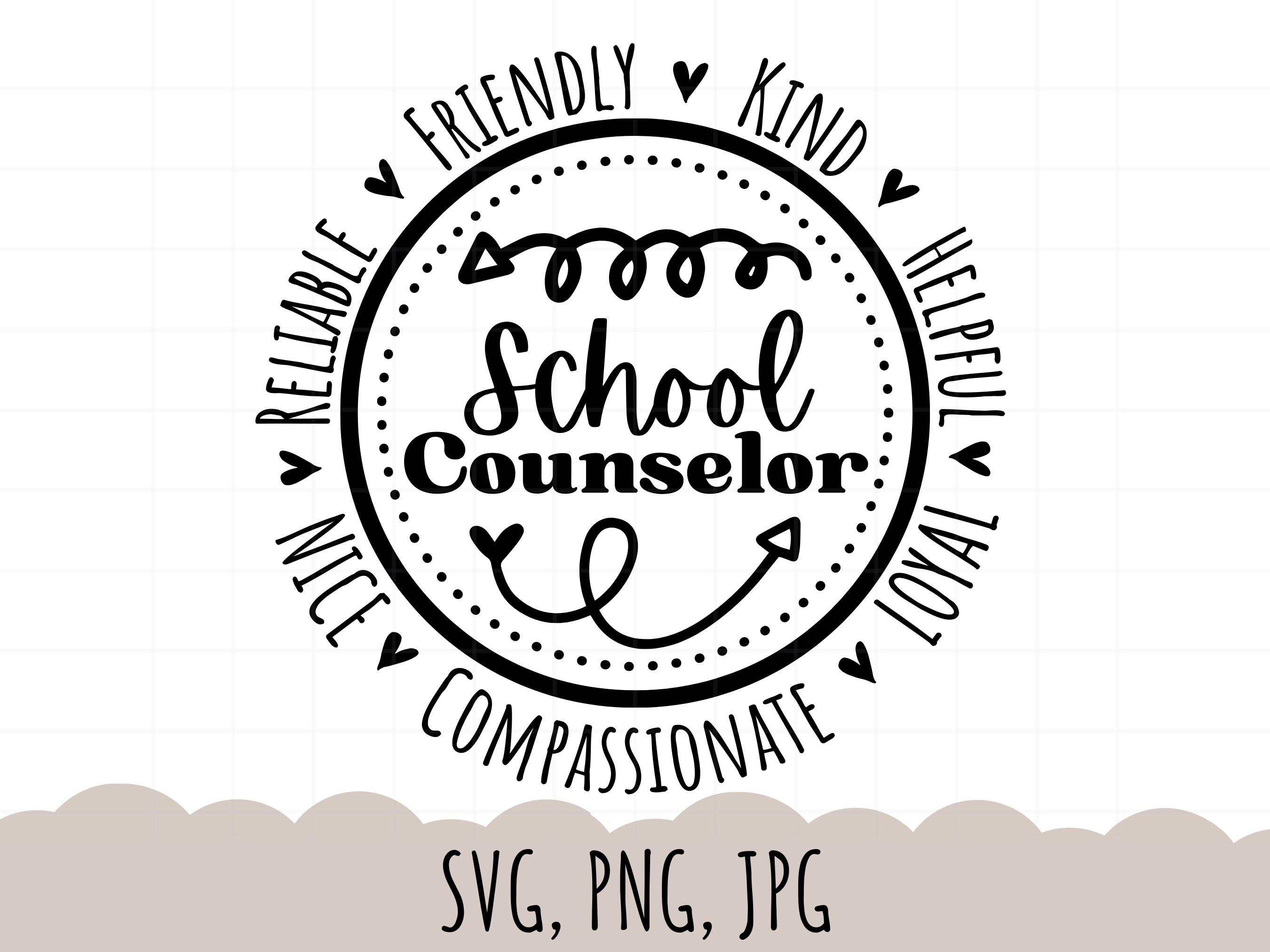 School Counselor SVG, PNG & JPEG - Etsy
