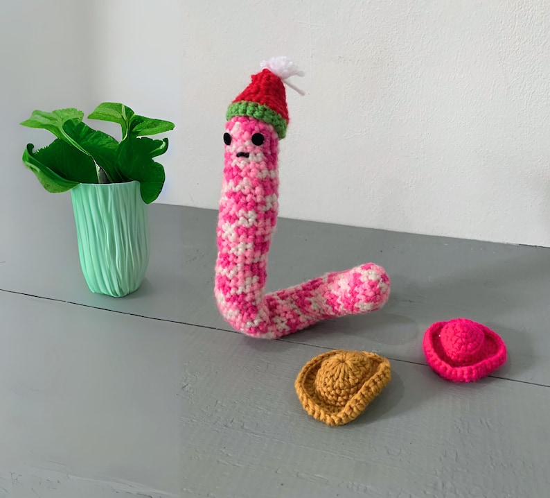Worm Amigurumi Crochet Pattern, Shelby the Worm Amigurumi Crochet Pattern PDF - Etsy