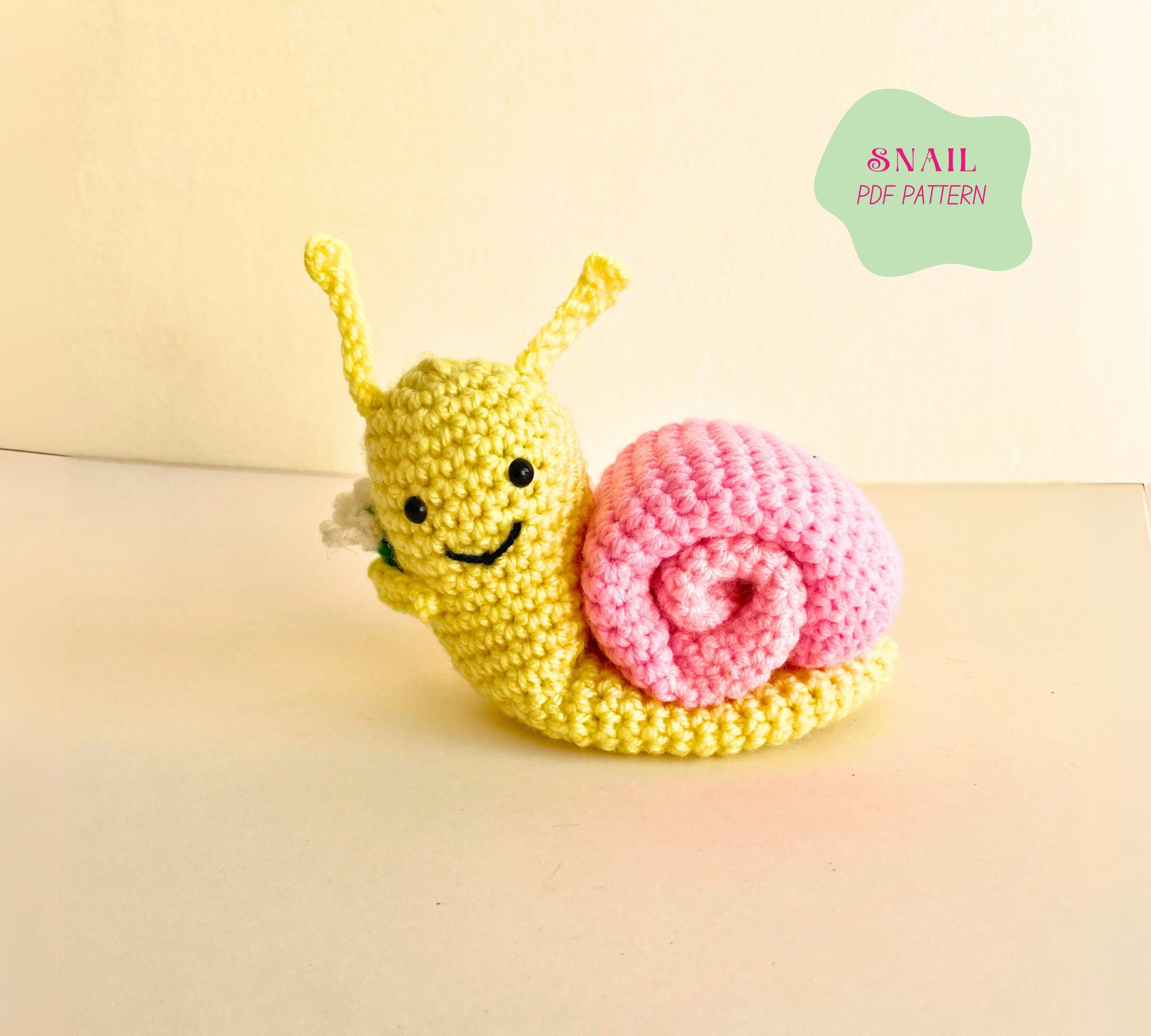 Snail With Flower Crochet Pattern PDF - Easy Amigurumi Tutorial - DIY ...
